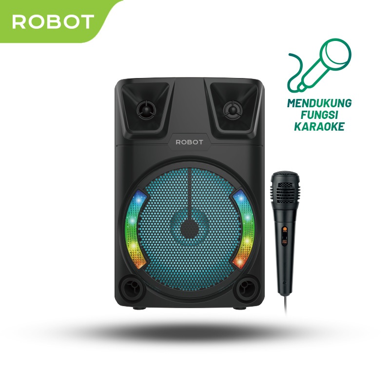Jual ROBOT Speaker Karaoke Bluetooth 5.3 Outdoor Super Bass 10W Mikrofon Kabel Speaker Luar ...