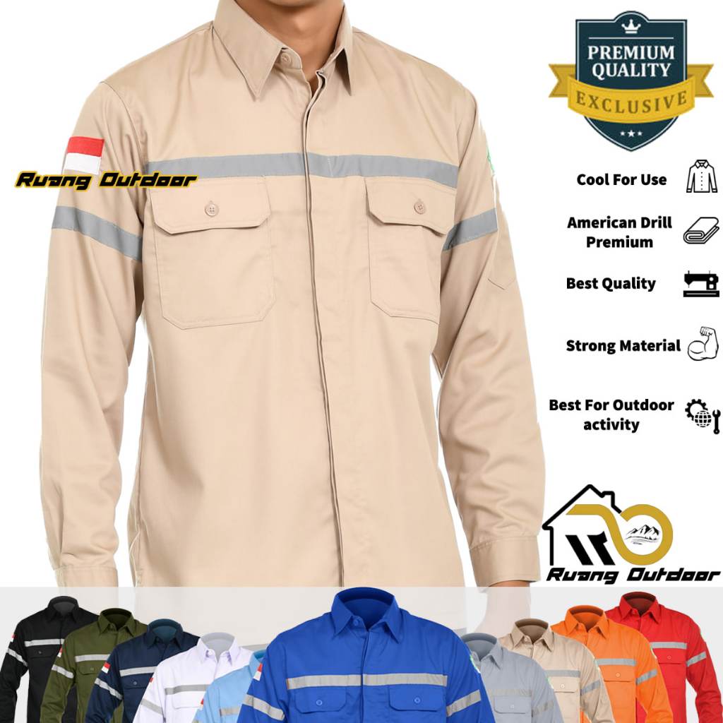 Jual KEMEJA WEARPACK ATASAN BAJU SAFETY K3 OUTDOOR PREMIUM LENGAN ...