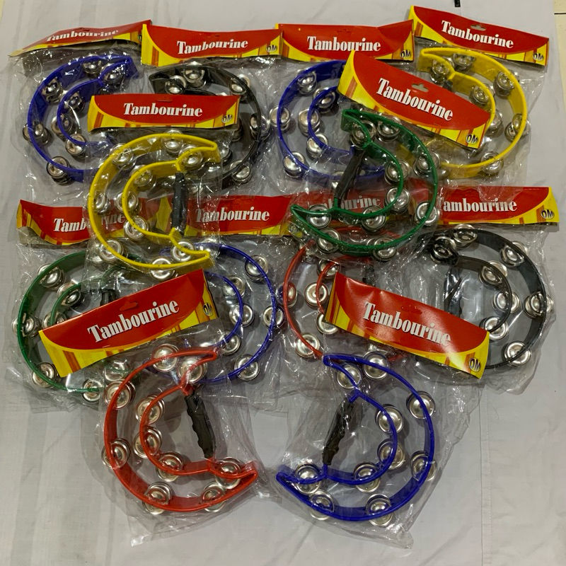 Jual Tambourine Tamborin Tamrin Doubel icik icik Kecrek Fiber | Shopee ...