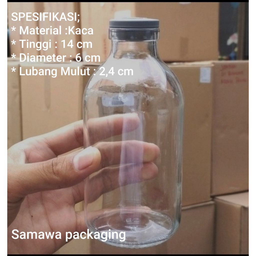Jual BOTOL ASI 250 ml / botol KACA ASI ASIP /BOTOL INFUS 250 ML ...
