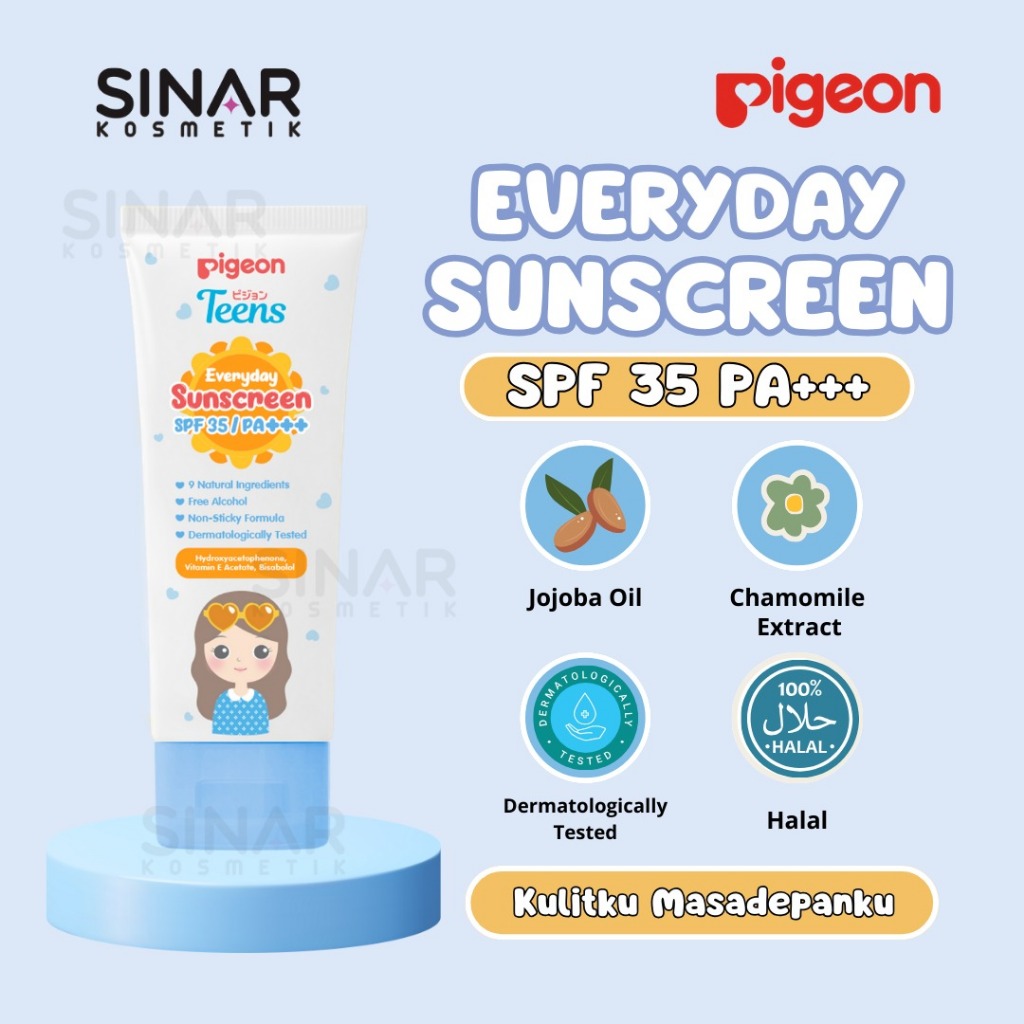 Jual Pigeon Teens Everyday Sunscreen SPF 35/PA+++ 30ml - 60ml | Shopee ...