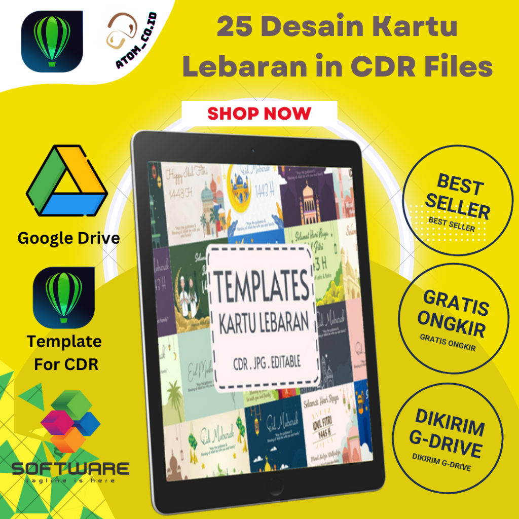 Jual 25 Desain Kartu Lebaran CorelDraw Files Versi 2022 | Shopee Indonesia