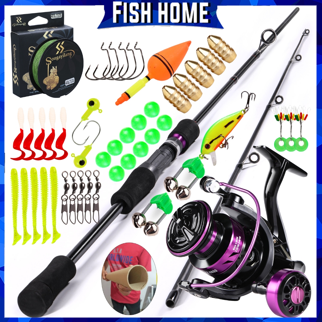 Jual Sougayilang set pancing 1.8M-2.1M joran pancing 1000-4000 pancing reel Combo pancingan set ...