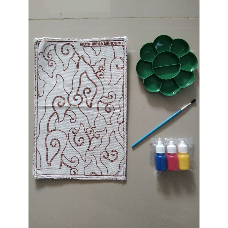 Jual Paket Melukis Batik (Kain, Cat lukis 1set, kuas, palet) | Shopee ...