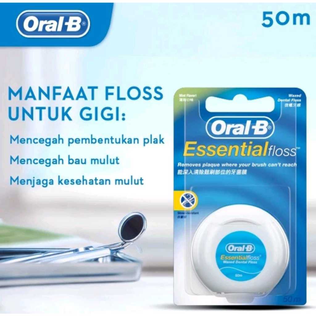 Jual Oral-B Essential / Dental Floss (Benang Gigi) | Shopee Indonesia