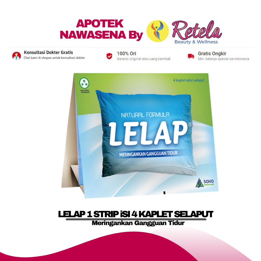 Jual LELAP 1 STRIP iSI 4 KAPLET SELAPUT | Shopee Indonesia