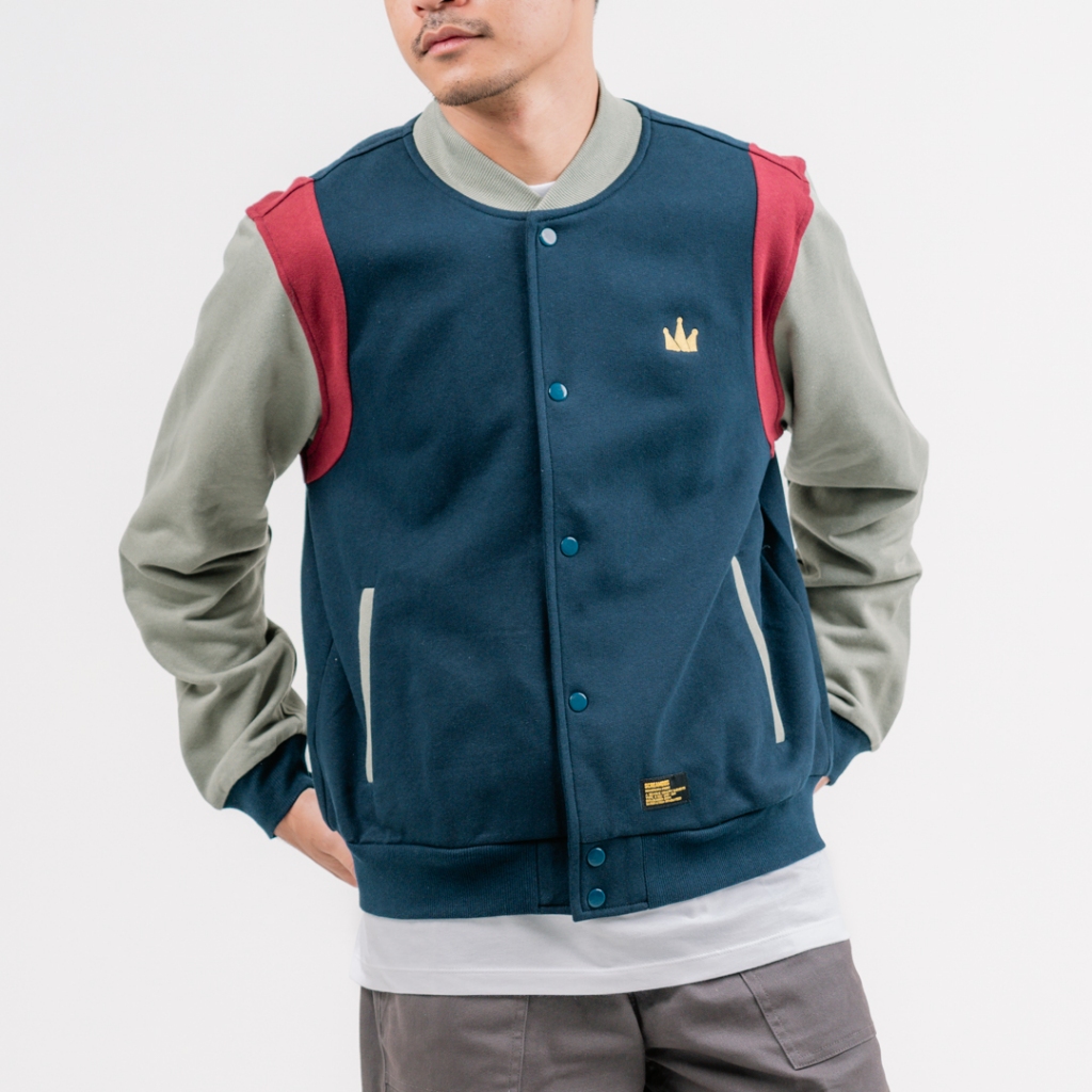 Jual Screamous Jacket Varsity FOOJIE NAVY BLUE | Shopee Indonesia