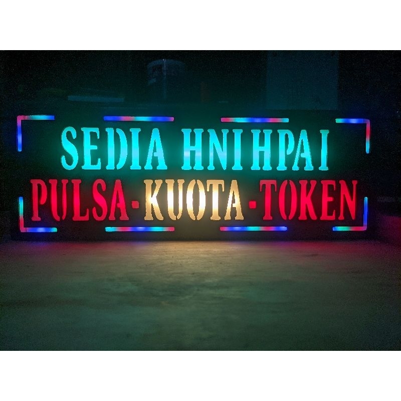 Jual Lampu SEDIA HNI HPAI PULSA - KUOTA - TOKEN | Lampu Sign | Lampu ...