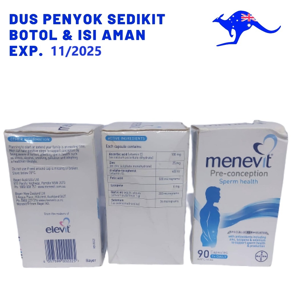 Jual Elevit Pre Conception Pregnancy 100 Tablets Multivitamin Vitamin ...