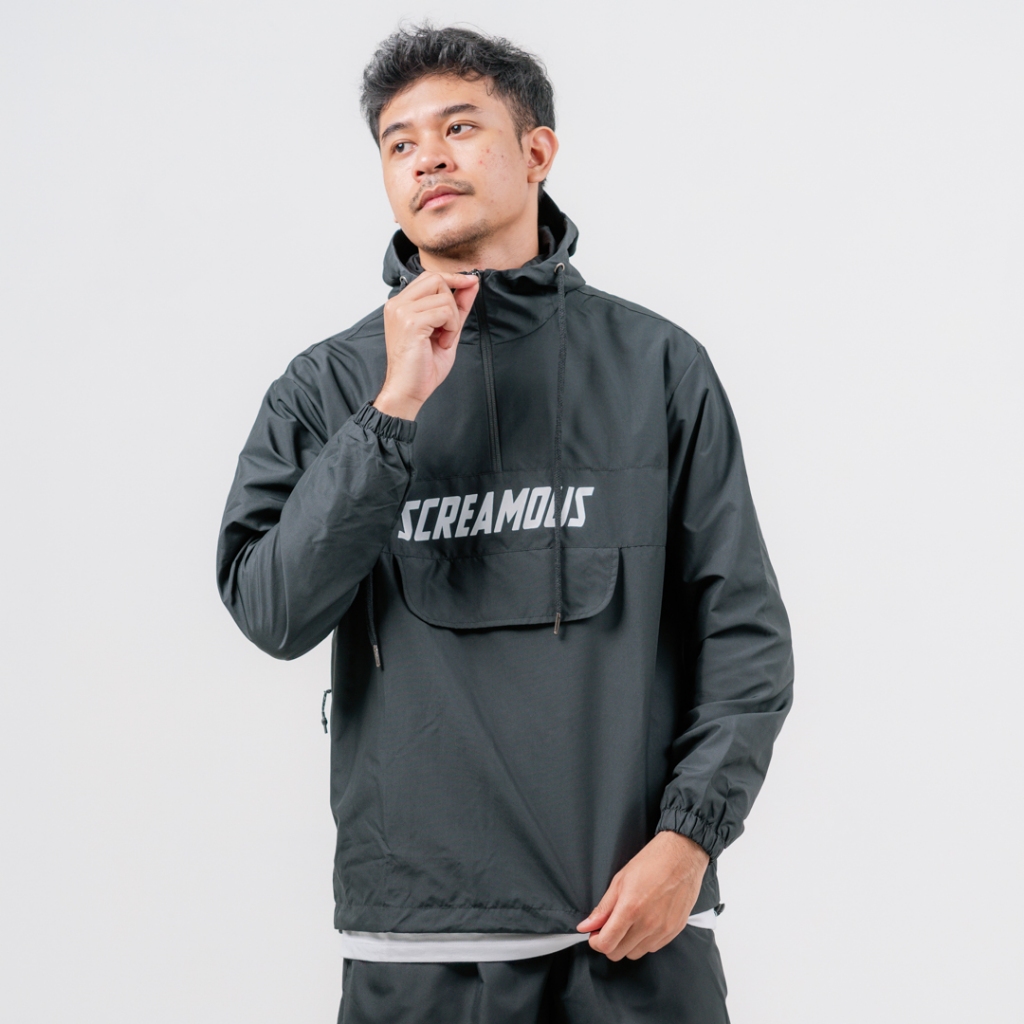 Jual Screamous Anorak Jacket MONTREAL BLACK | Shopee Indonesia
