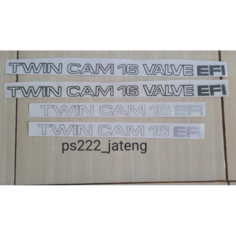 Jual Stiker sticker twin cam 16 valve efi/ Stiker twin cam 16 efi ...