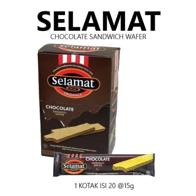 Jual Snack Wafer Selamat 1 pack dus isi 20 pcs | Shopee Indonesia