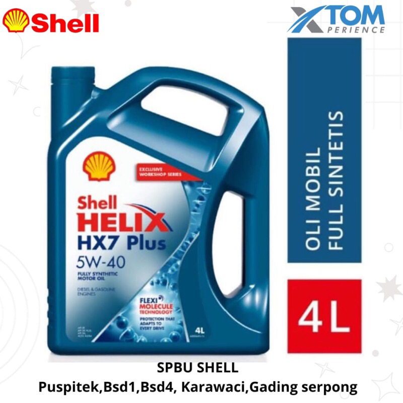 Jual SHELL HELIX HX7 SN PLUS 5W-40 FULLY SYNTHETIC MOTOR OIL | Shopee Indonesia