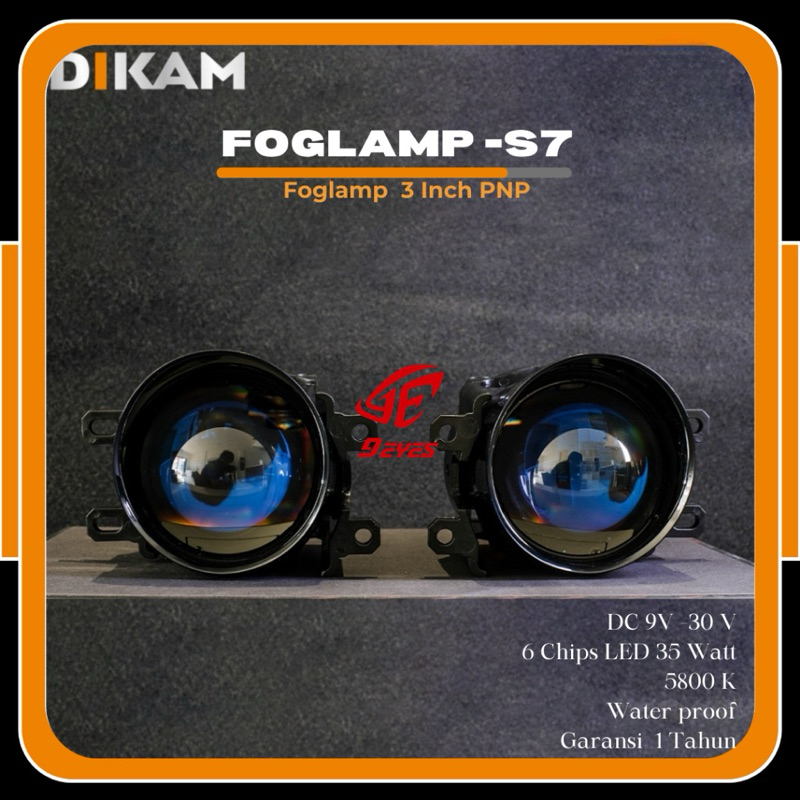 Jual Biled Foglamp Projector DIKAM S7 Bluelens 3.0 Inch | Shopee Indonesia