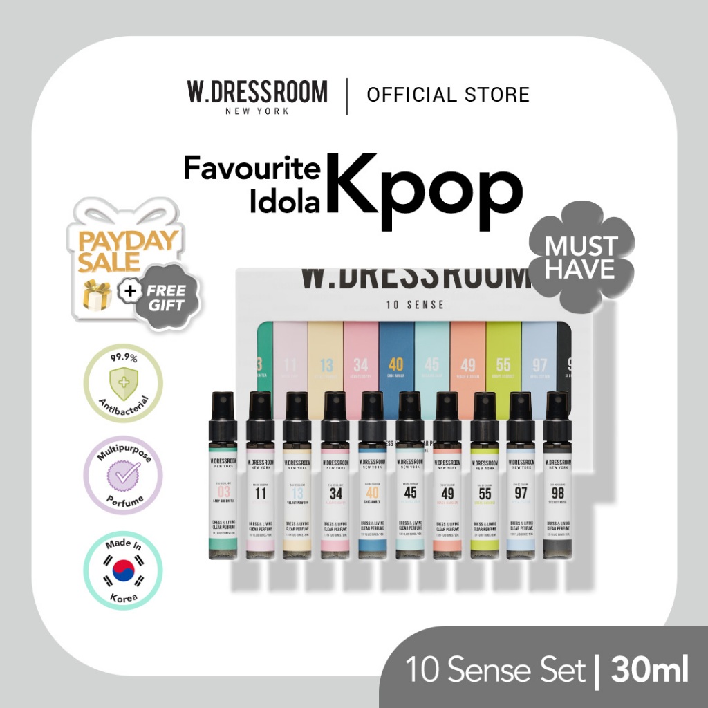 Jual W DRESSROOM Dress & Living Clear Perfume 10 Sense Set (30ml x 10) - Eau De Parfum Korea BTS ...