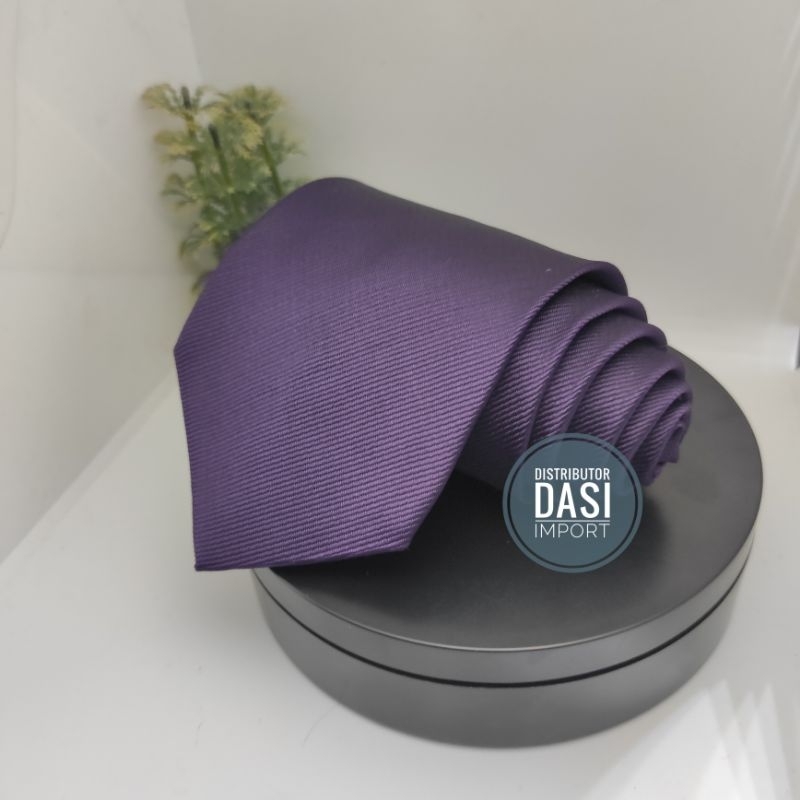 Jual Dasi Kantor Dasi Pria Dasi Motif Salur Halus Ungu Tua 3 Inchi 8 Cm ...