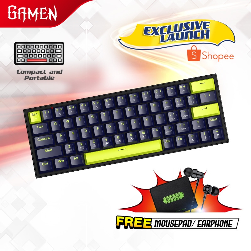 Jual [FREE ITEM] GAMEN Titan V Lite Latest Titan Series Keyboard Gaming ...