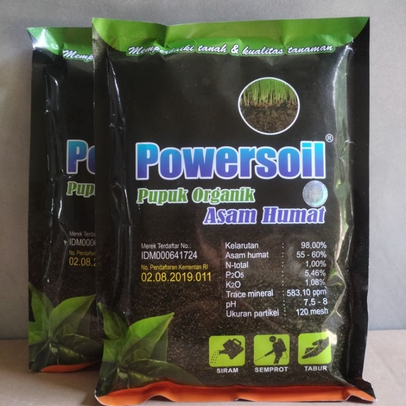Jual Pupuk Organik Powersoil 500 gram Asam Humat Pupuk Pembenah Dan Penyubur Tanah | Shopee ...