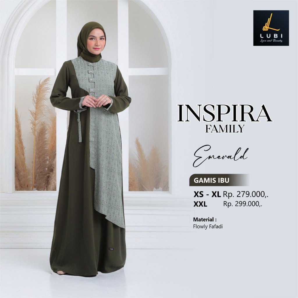 Jual Sarimbit Keluarga 2024 Lubi Inspira Family Emerald Baju Couple ...