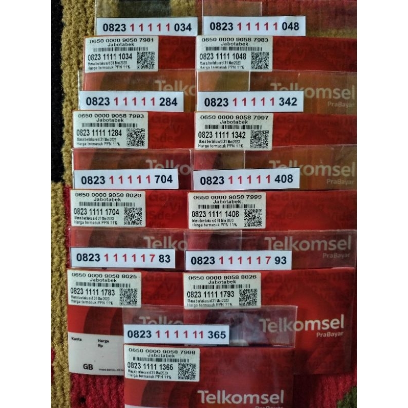 Jual Kartu Telkomsel Nomor Cantik Panca 11111 Simpati Loop As Prabayar | Shopee Indonesia