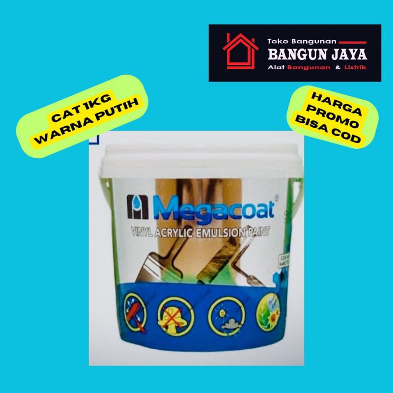 Jual Cat Megacoat 1kg (warna putih) | Shopee Indonesia