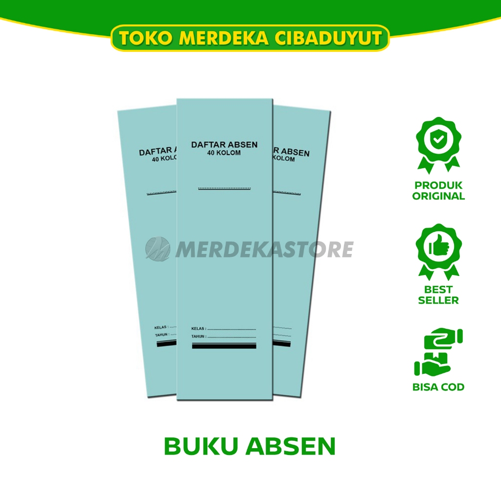 Jual Daftar Absen | Buku Absensi Siswa/Murid | 7 Hal 20/40 Kolom ...