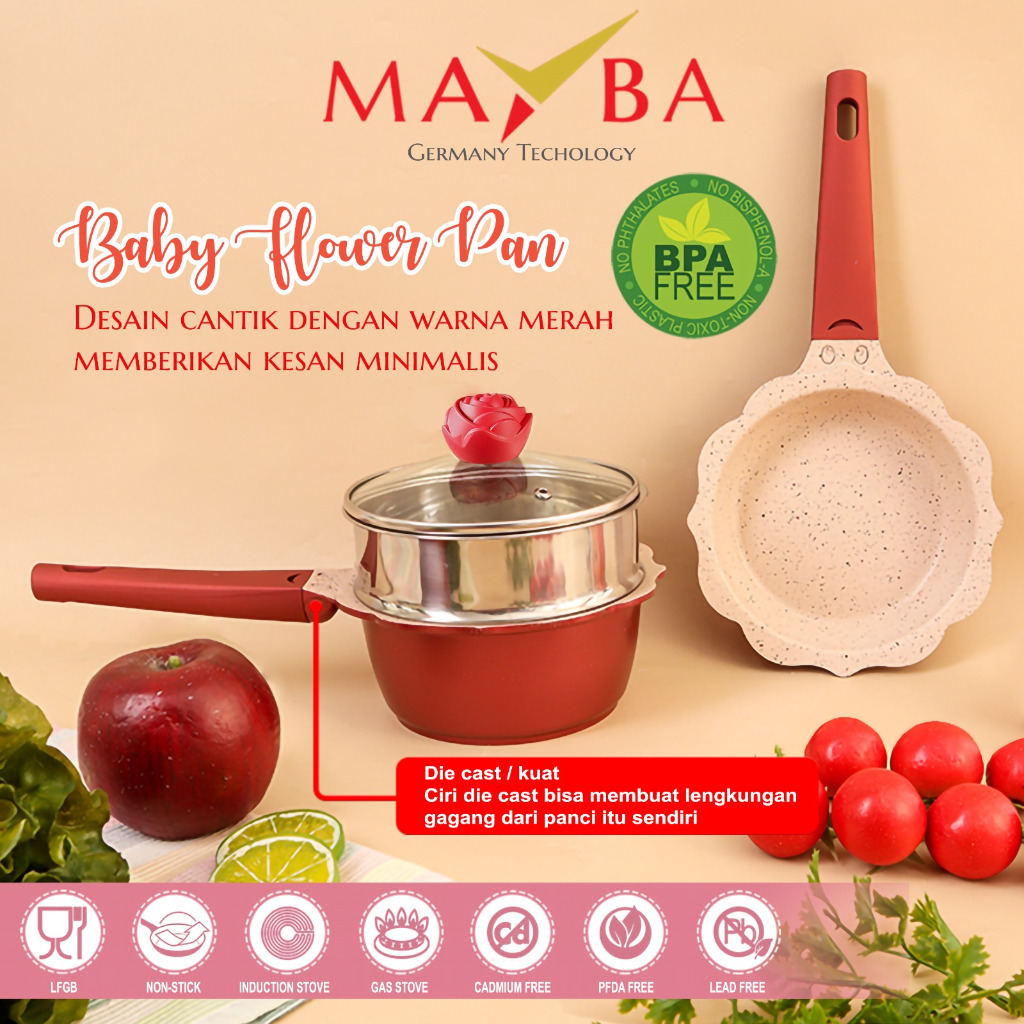 Jual PANCI SET MPASI Bayi 16m MAYBA PREMIUM GRANITE baby cooking set ...