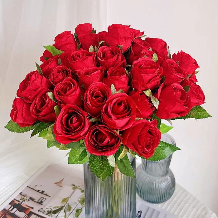 Jual Bunga Artficial Rose Panjang 30cm / Bunga Mawar Dekorasi / Premium ...