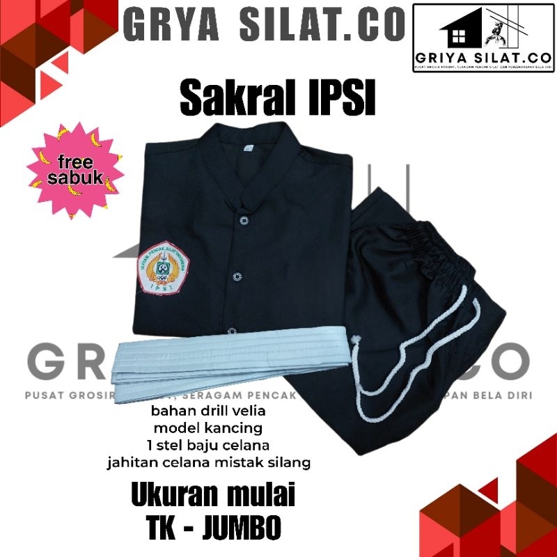 Jual Free sabuk - Sakral IPSI, seragam IPSI, baju pencak silat IPSI ...