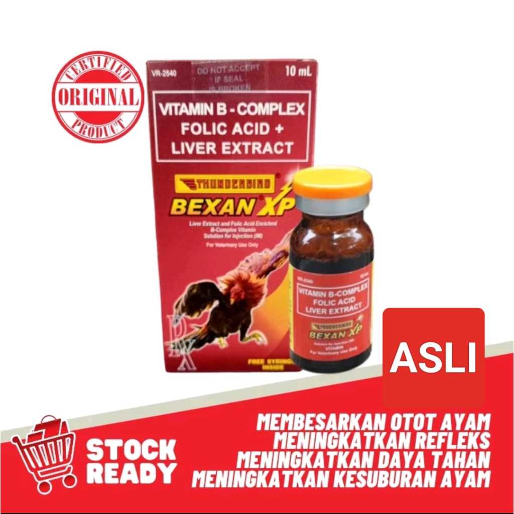 Jual BEXAN XP 10mL VITAMIN B-COMPLEX LIVER EXTRACT KESUBURAN OTOT AYAM ...
