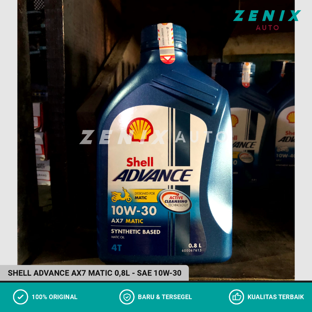 Jual Shell Advance AX7 Matic 10W-30 0,8L ORIGINAL - Oli Motor | Shopee ...