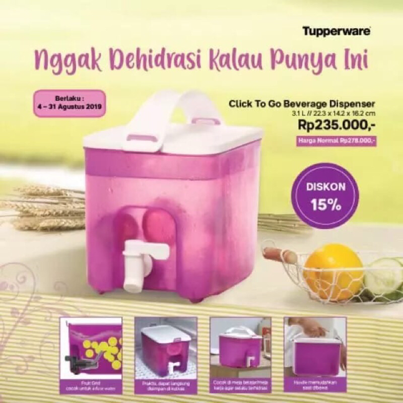 Jual Dispenser Mini Tupperware (Original Tupperware) | Shopee Indonesia