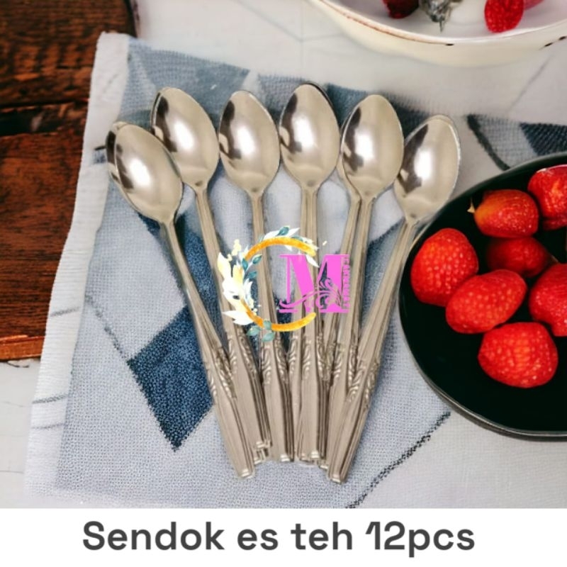 Jual Sendok es teh stainless isi 12pc | Shopee Indonesia