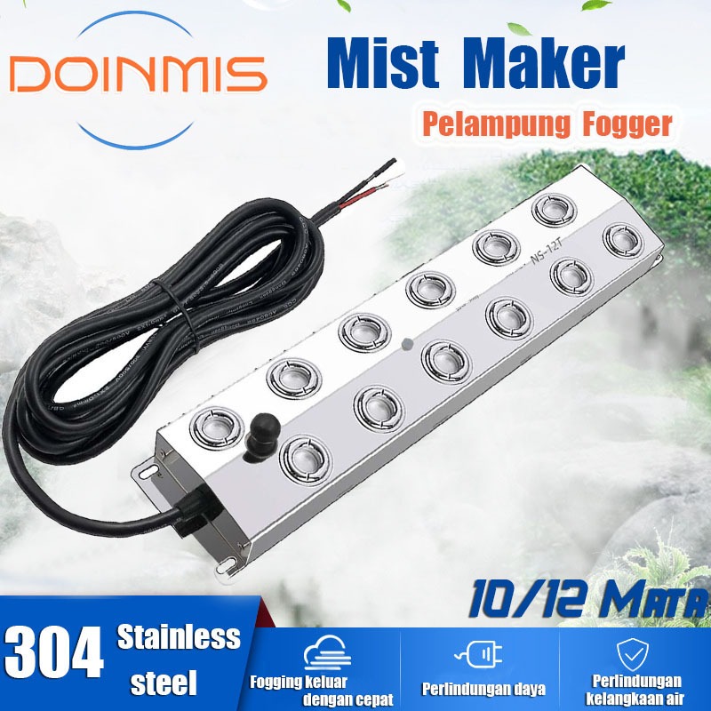 Jual Mist Maker Ultrasonic 10/12 mata Mesin Kabut Humidifier Pembuat ...