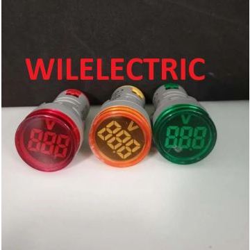 Jual Pilot Indicator Lamp 220 VAC Lampu LED Volt Meter Voltmeter 22mm ...
