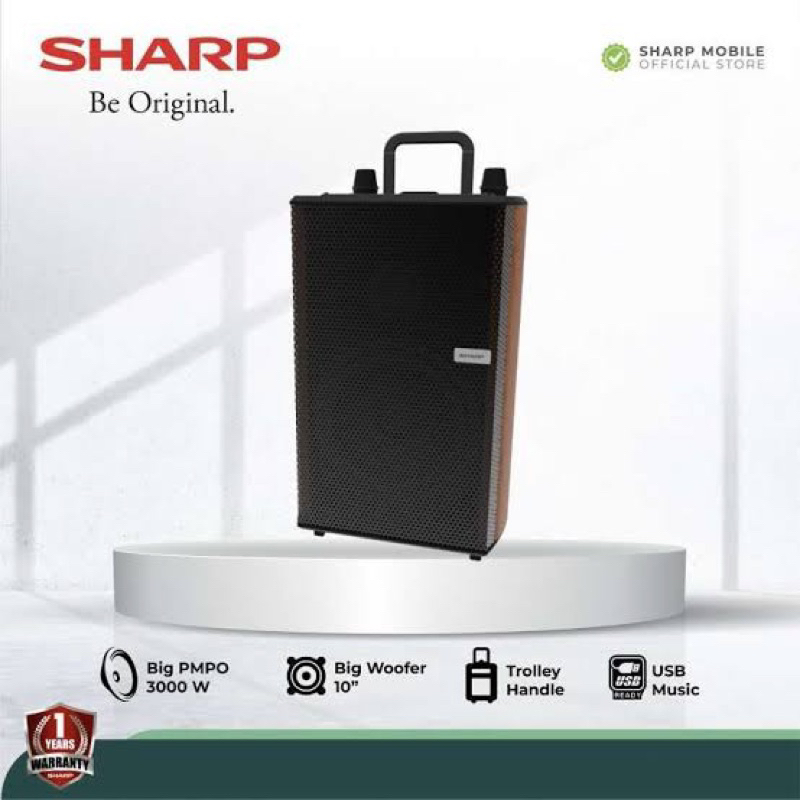 Jual SHARP SPEAKER AKTIF SHARP 10 INCH Speaker SHARP PORTABLE SPEAKER ...