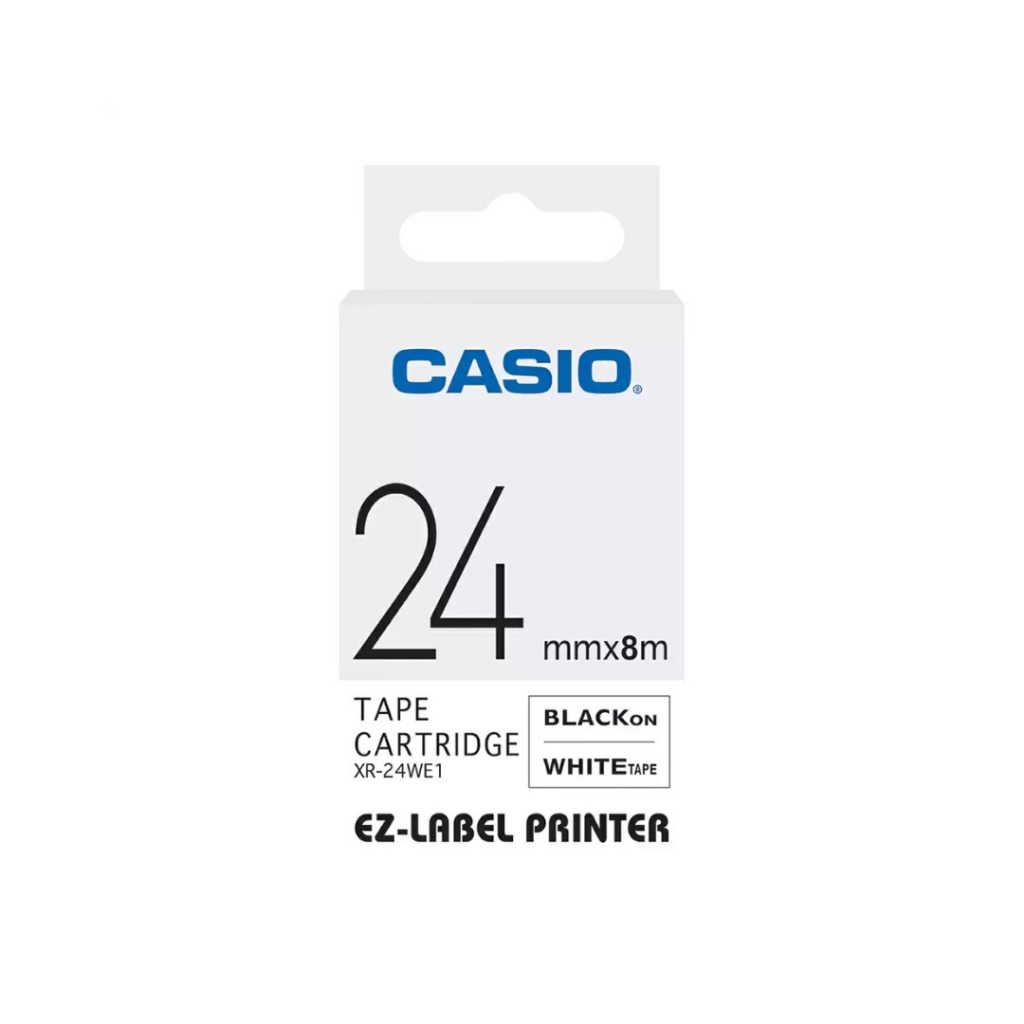 Jual CASIO XR-24WE1 - Label Tape - Printer - Putih Hitam -24 mm ...