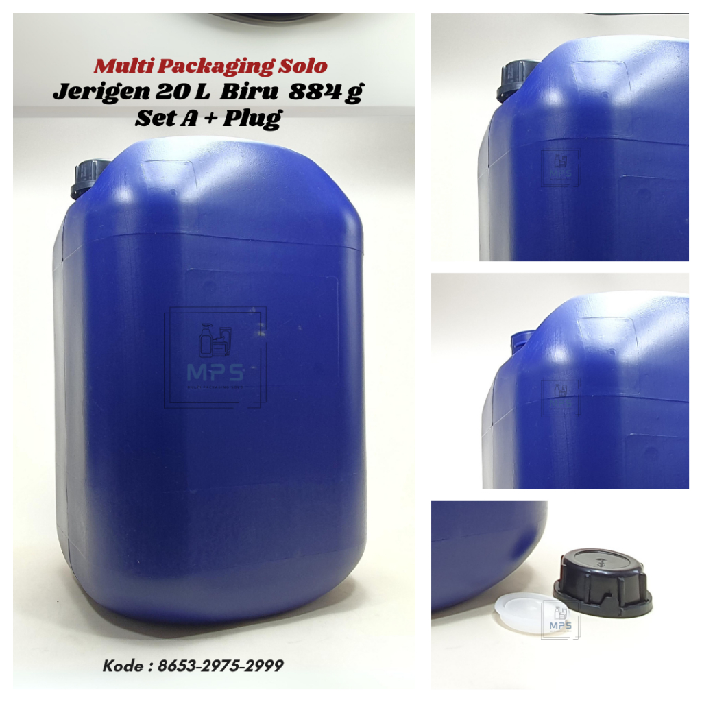 Jual Jerigen 20 L Biru Hdpe Tutup Hitam / Jerigen Hdpe / Jerigen ...