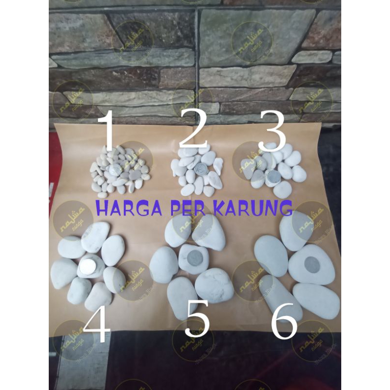 Jual batu putih taman/batu koral kupang putih/batu rematik gosend ...