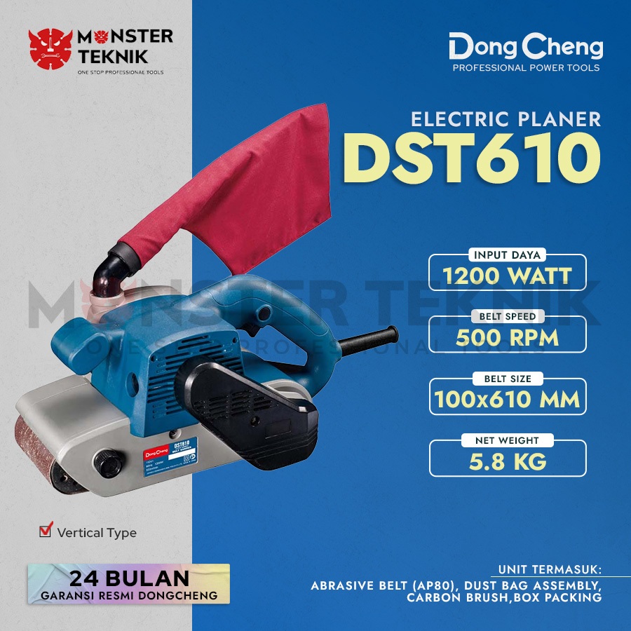 Jual Mesin Amplas 4" Dongcheng DST 610 Belt Sander 100mm 1200Watt ...