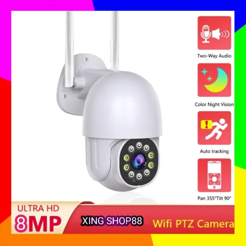 Jual IP CAMERA V380PRO OUTDOOR WIFI 8MP FULL HD 1080P CCTV WATERPROOF ...