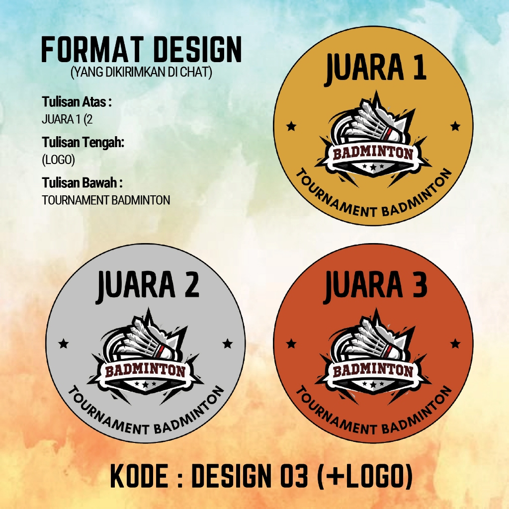 Jual MEDALI PLUS CUSTOM STICKER | Shopee Indonesia