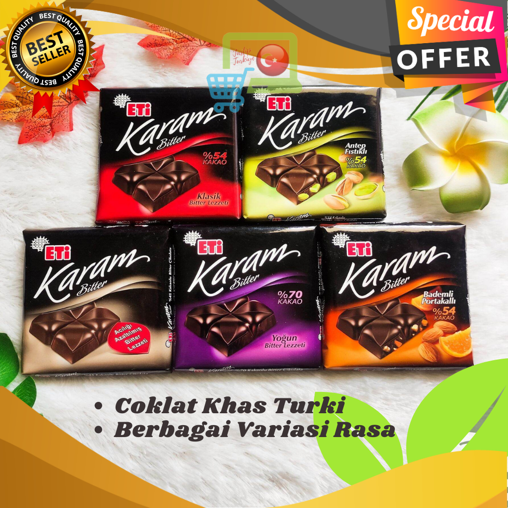Jual COKLAT KARAM ASLI TURKEY CHOCHOLATE ETI PREMIUM TURKI COKELAT ...