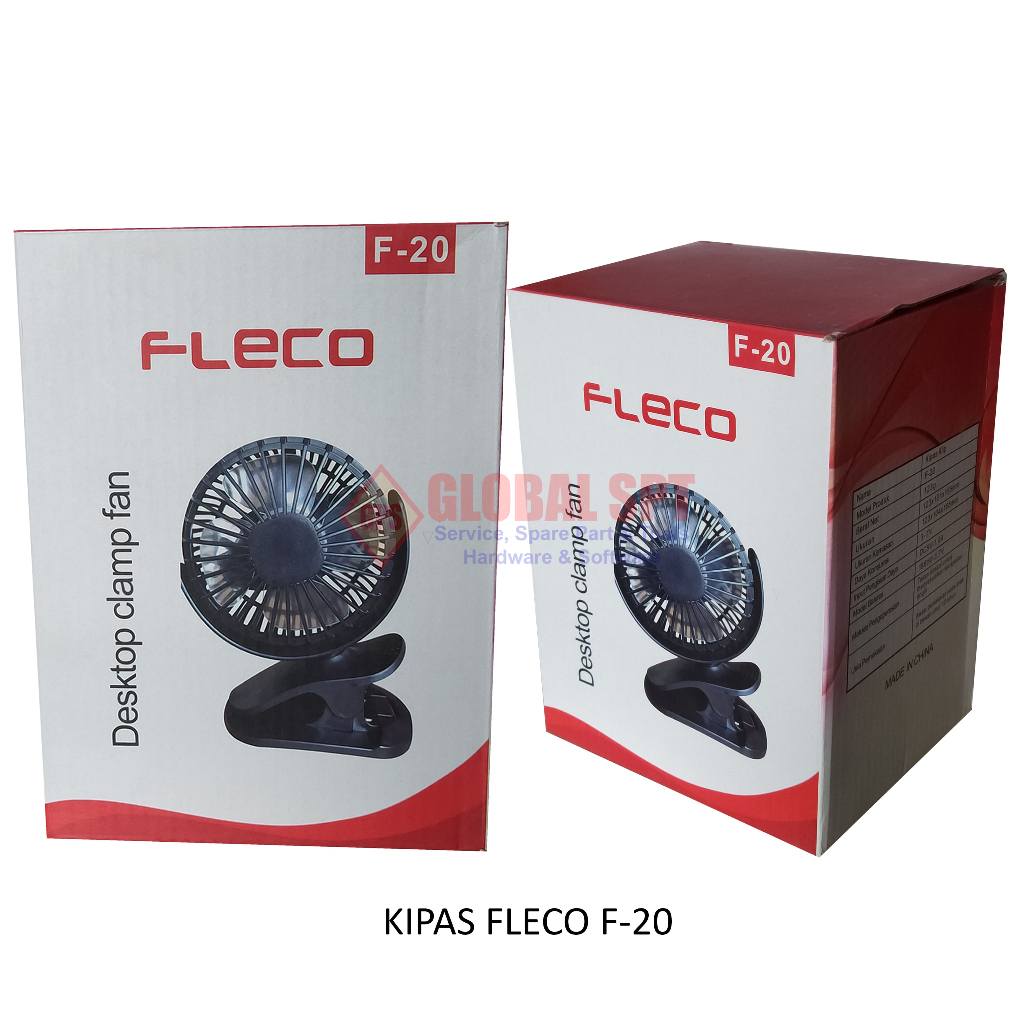Jual KIPAS FLECO F-20 / KIPAS ANGIN PORTABLE MINI / DESKTOP CLAMP FAN ...