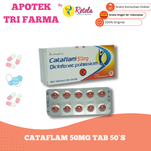 Jual CATAFLAM 50MG 1 BLISTER ISI 10 TABLET | Shopee Indonesia