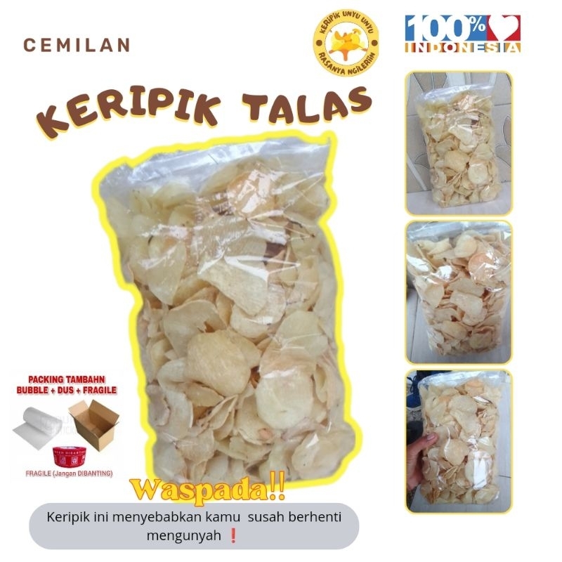 Jual cemilan keripik talas mbote makanan ringan original | Shopee Indonesia