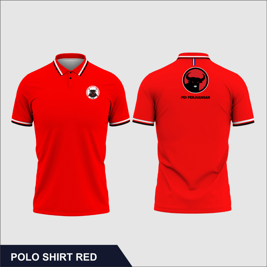 Jual BISA COD T Shirt PDI Perjuangan /Baju Kaos berkerah Banteng Muda ...