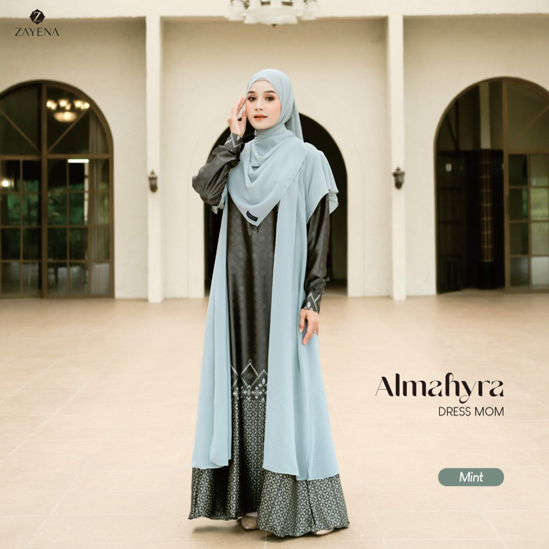 Jual Zayena - Almahyra Dress | Family Set Exclusive - Gamis Silk Motif | Shopee Indonesia