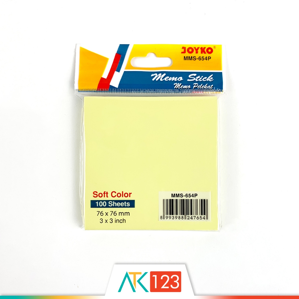 Jual Sticky Notes Joyko MMS-654P Uk. 76 x 76 mm (3 x 3'') | Shopee ...