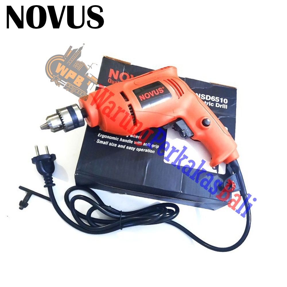 Jual NOVUS Mesin Bor 10mm Besi Kayu Electric Drill 10 mm Variable Speed Bor Tangan Listrik ...